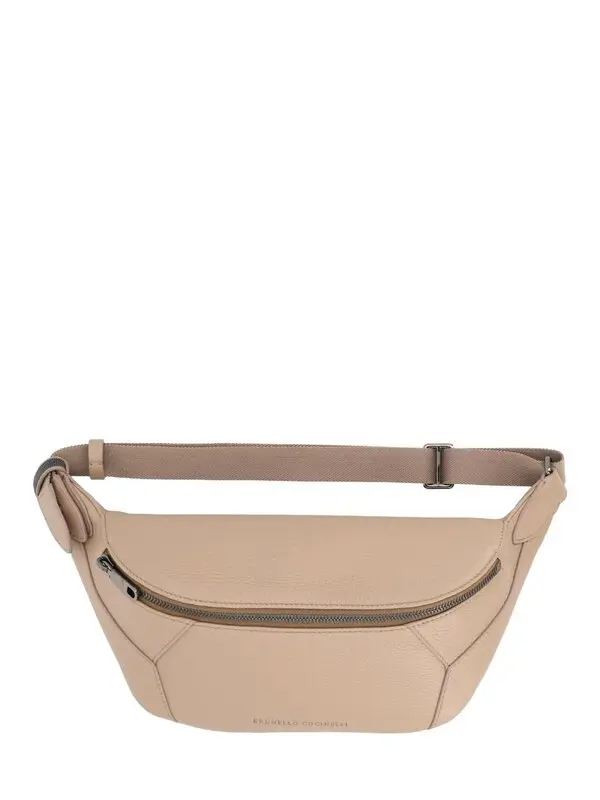 Brunello Cucinelli Pouch With Logo - Beige