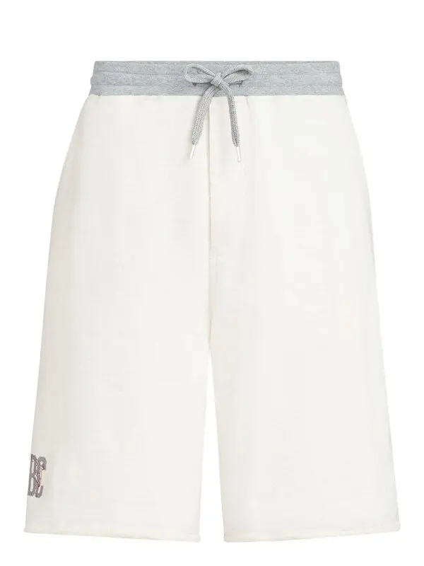 Brunello Cucinelli Cotton And Linen Blend Shorts - White