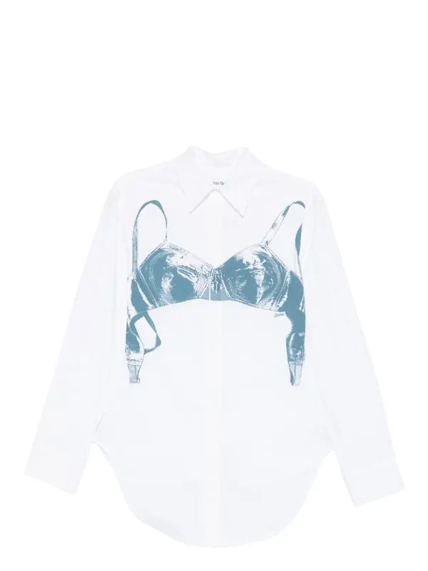 JEAN PAUL GAULTIER Scanned Bra Print Shirt - White
