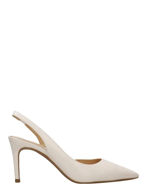 Michael Kors Leather Slingback Pumps - Beige