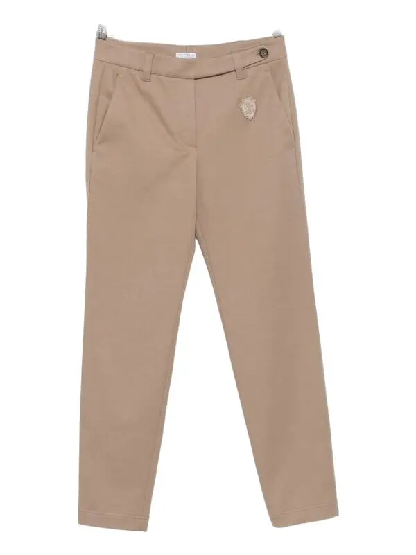 Brunello Cucinelli Cotton Pants - Marrone Chiaro