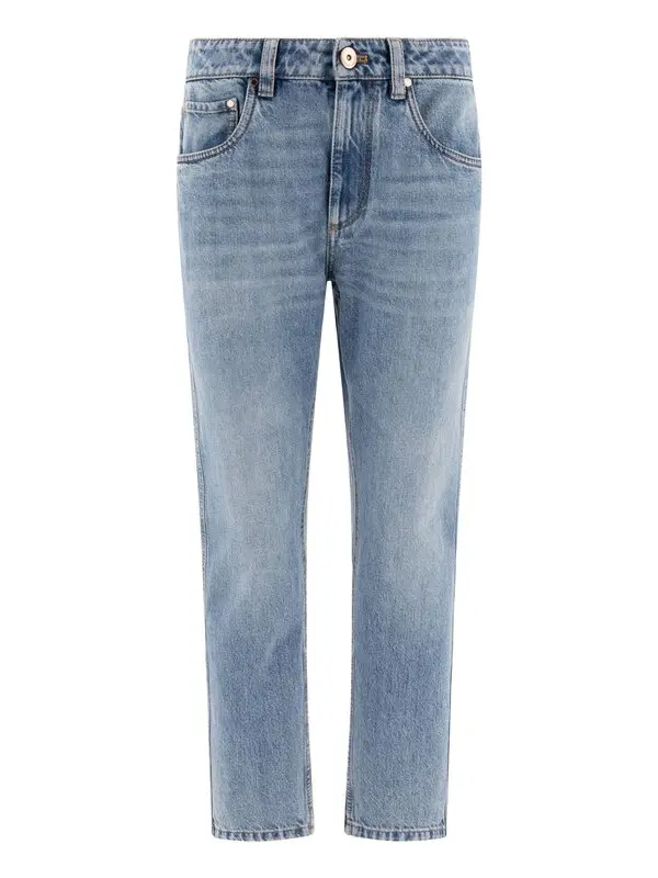 Brunello Cucinelli Straight Leg Jeans - Light Blue