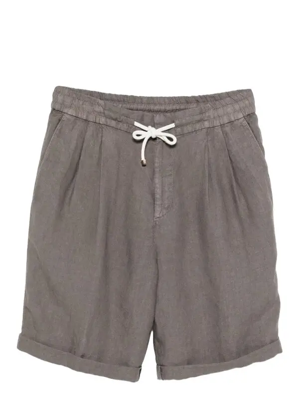 Brunello Cucinelli Linen Bermuda Shorts - Brown