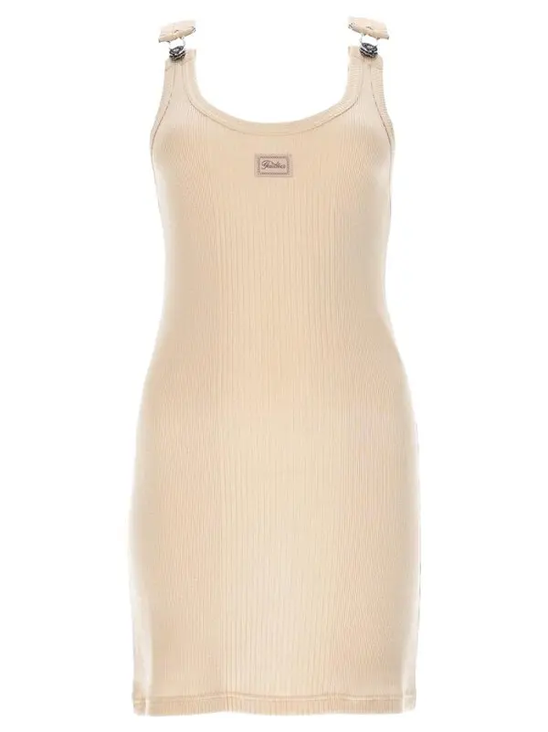 JEAN PAUL GAULTIER Mini Dress With Logo Patch - Nude