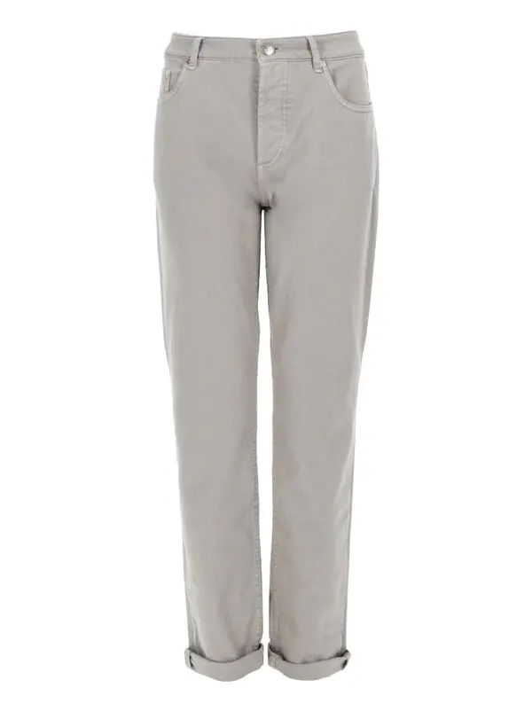 Brunello Cucinelli Cotton Denim Jeans - Beige