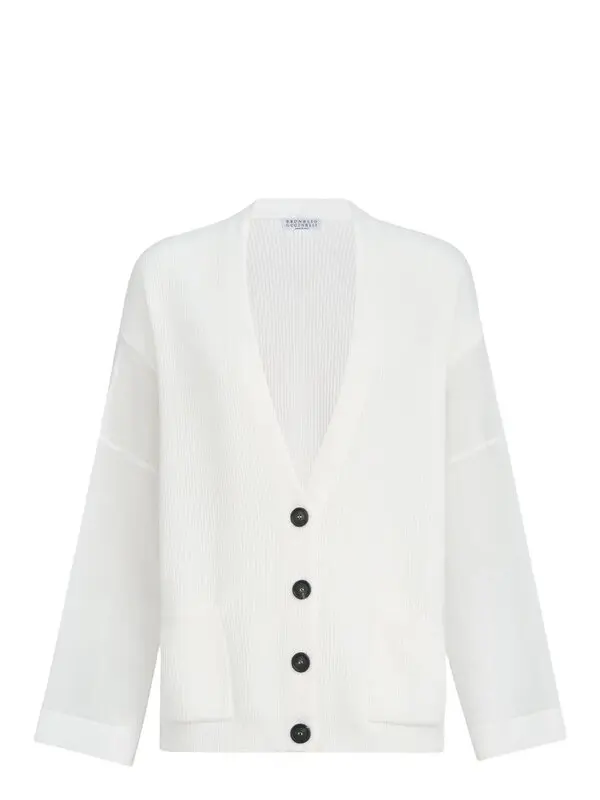 Brunello Cucinelli Cotton Cardigan - White