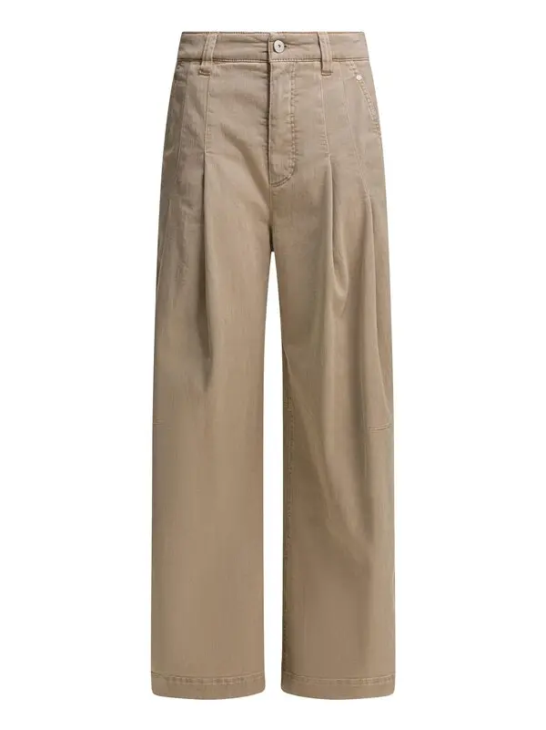 Brunello Cucinelli Wide Leg Jeans - Beige