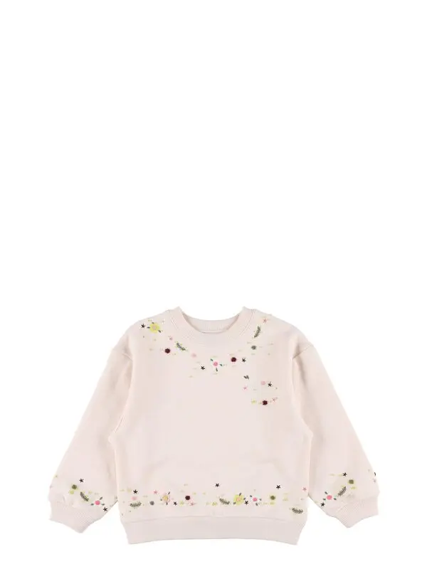 Bonpoint Dolores Fleece Sweatshirt - Upb Rose Petale