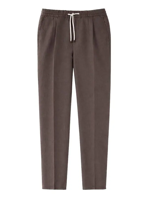 Brunello Cucinelli Linen Pants - Brown