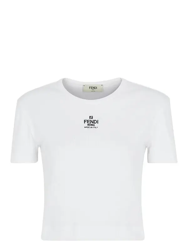 Fendi Tops With Logo - White
