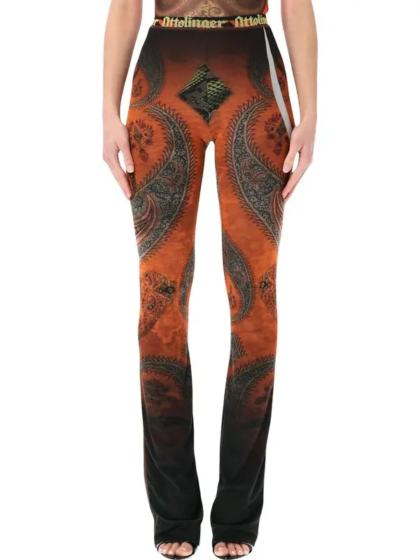 Ottolinger Paisley Mesh Pants - Brown