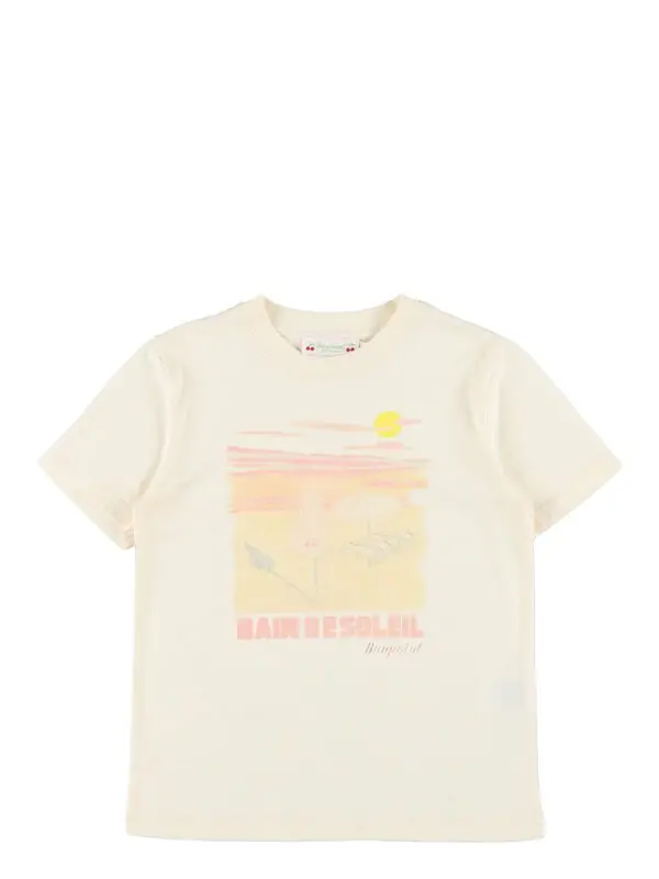 Bonpoint Thida T-shirt In Organic Cotton - Upb Ecru
