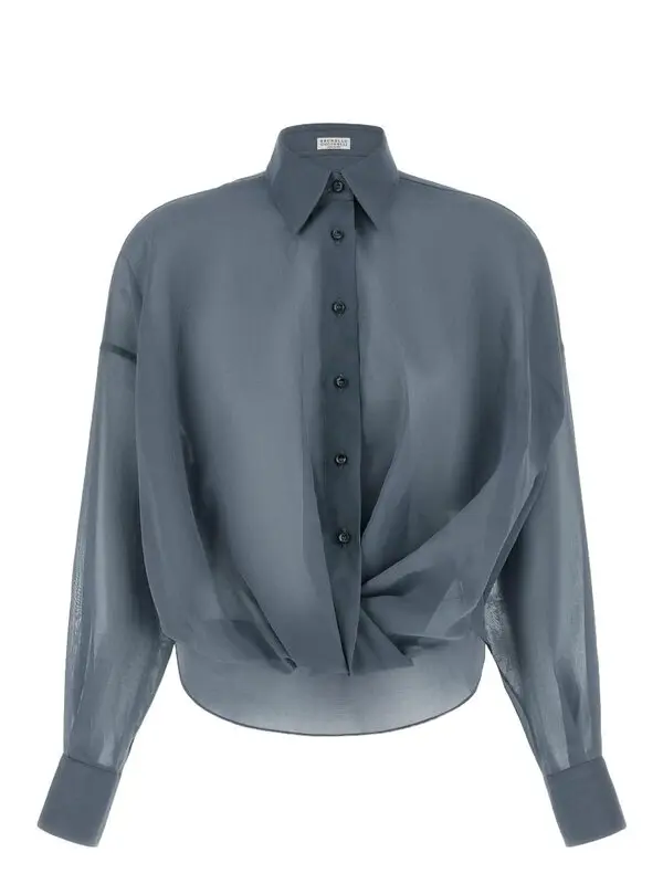 Brunello Cucinelli Cotton Shirt - Blue