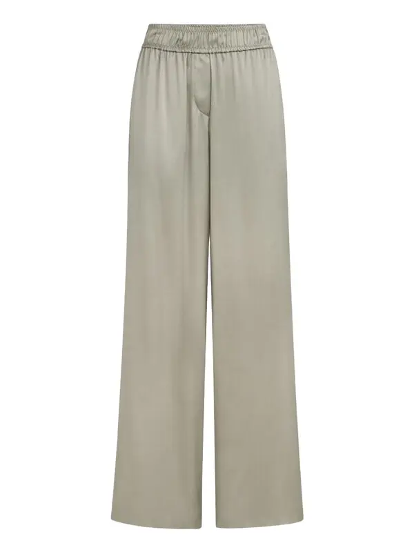 Brunello Cucinelli Silk Trousers - Green