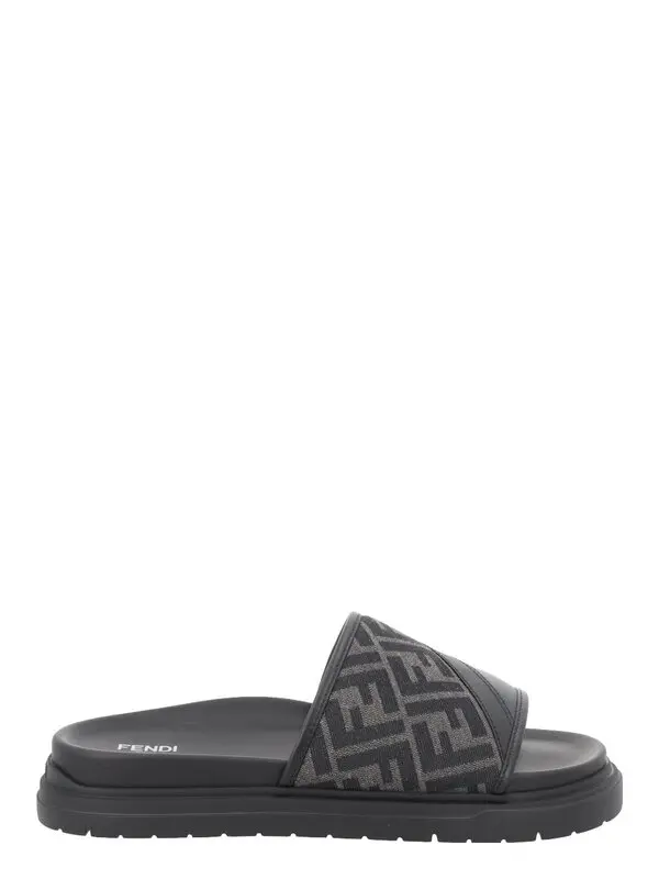 Fendi Diagonal Sandal - Black