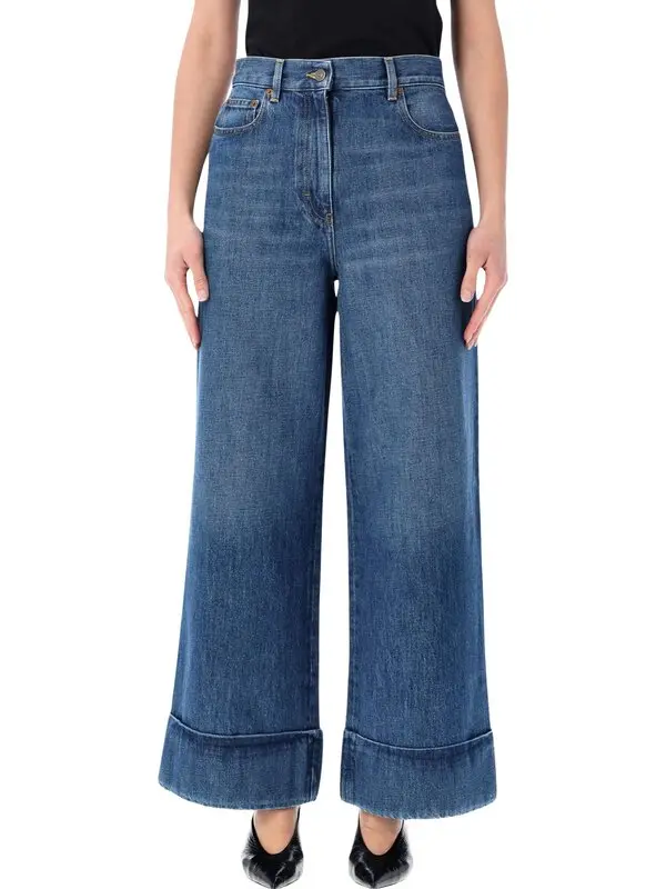Valentino Garavani Wide-leg Jeans - Blue