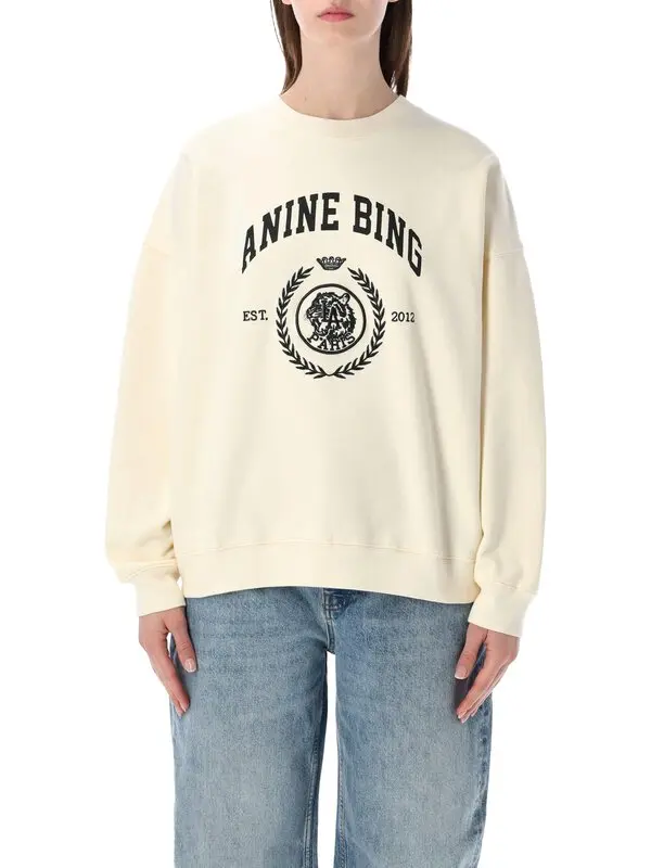 ANINE BING Miles Collegiate Sweatshirt - White