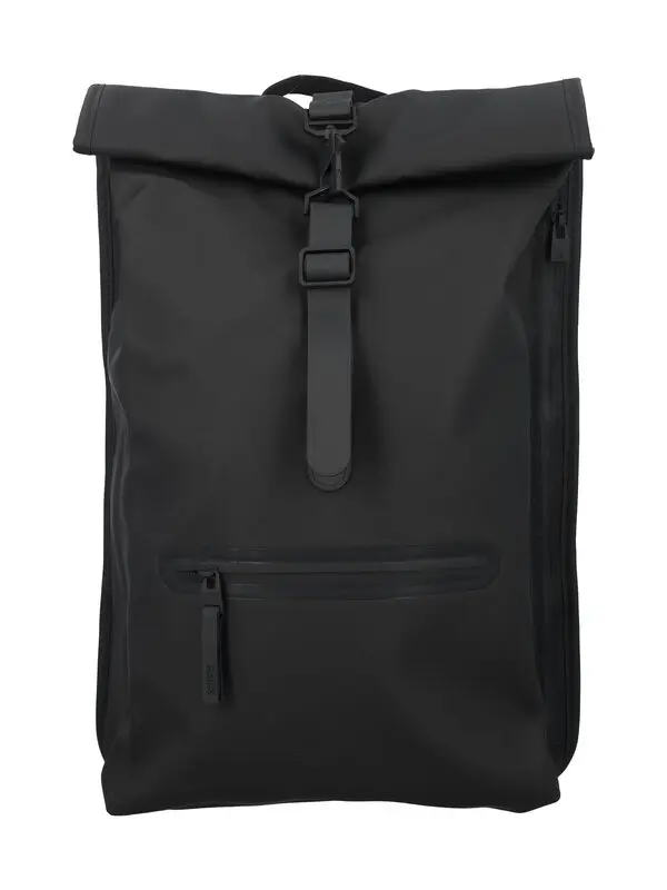 Rains Rolltop Backpack - Black
