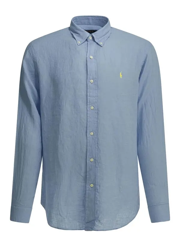 Polo Ralph Lauren Casual Shirt With Logo - Light Blue