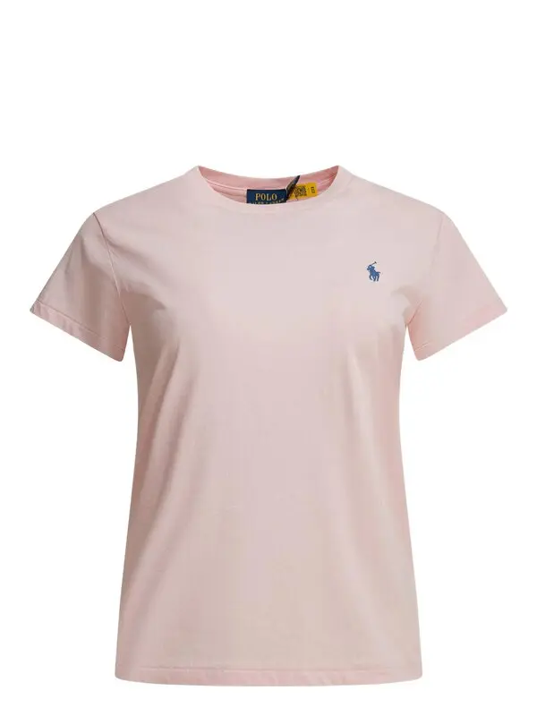 Polo Ralph Lauren Crew Neck T-shirt With Logo - Pink