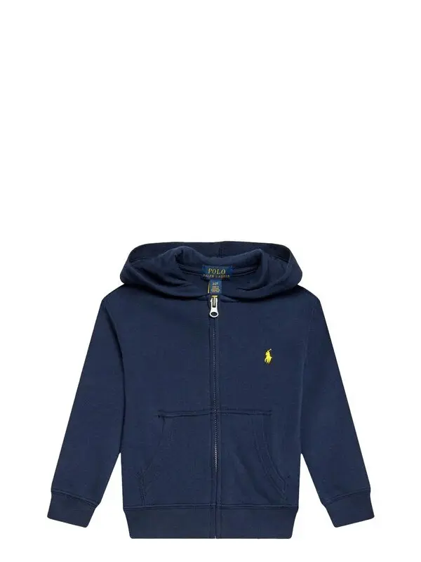 Polo Ralph Lauren Full Zip Cotton Fleece Hoodie - Blue