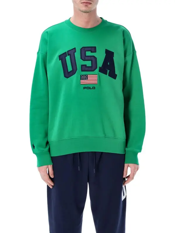 Polo Ralph Lauren Vintage Fit Flag Fleece Sweatshirt - Green