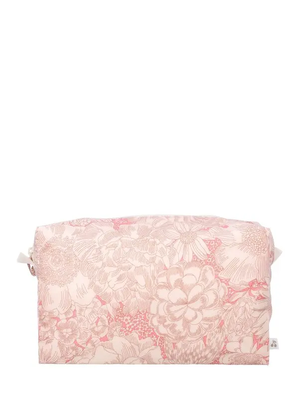 Bonpoint Quilted Pouch - Medium Pink Flowers