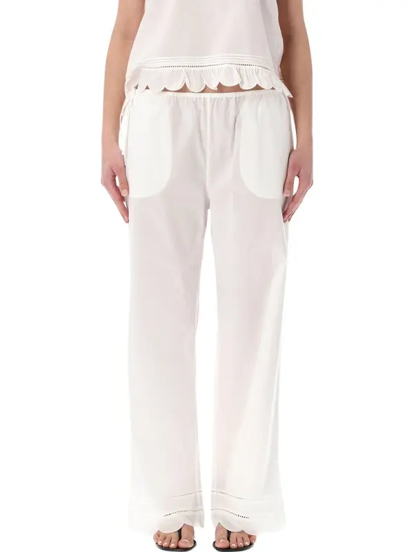 THE GARMENT Kirsten Relaxed Fit Trousers - Cream White