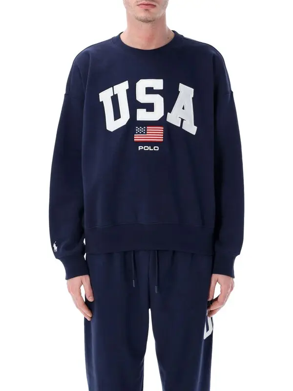 Polo Ralph Lauren Vintage Fit Flag Fleece Sweatshirt - Blue
