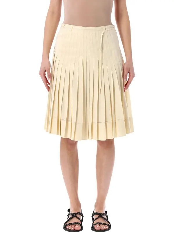 LOW CLASSIC Pleated Mini Skirt - White
