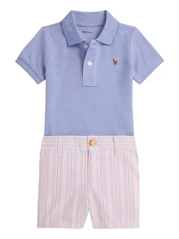 Polo Ralph Lauren Polo Shirt And Shorts Set - Blue