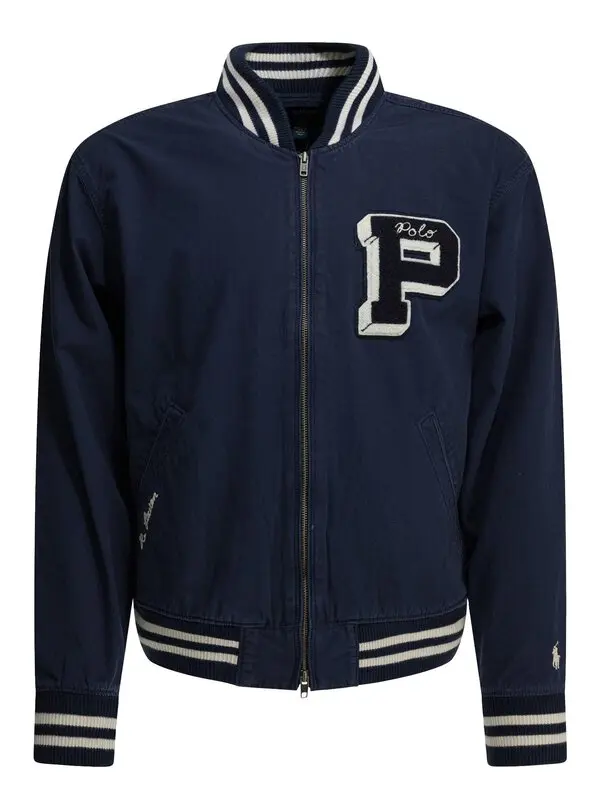 Polo Ralph Lauren Bomber Jacket With Logo - Blue