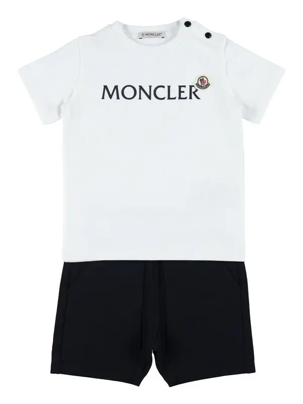 Moncler T-shirt And Short Set - White