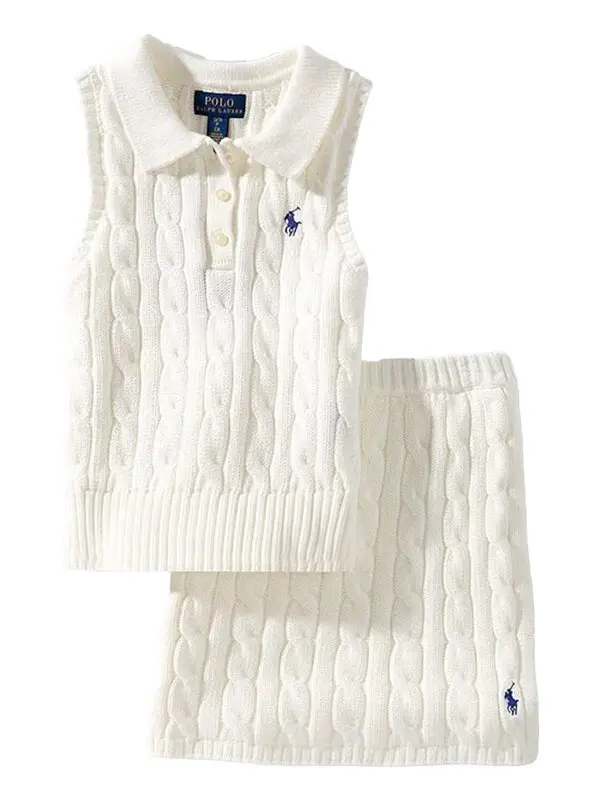 Polo Ralph Lauren Shirt And Skirt Set - White