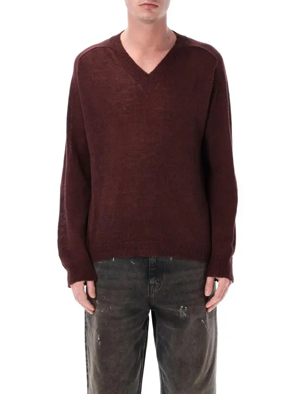 Our Legacy Rue V-neck Sweater - Cabernet