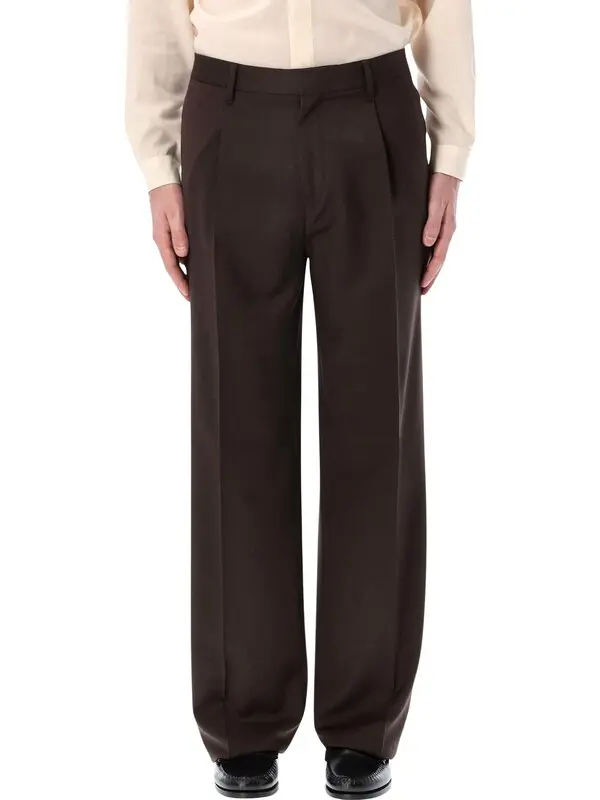 LARDINI Pleated Tailored Trousers - Brown