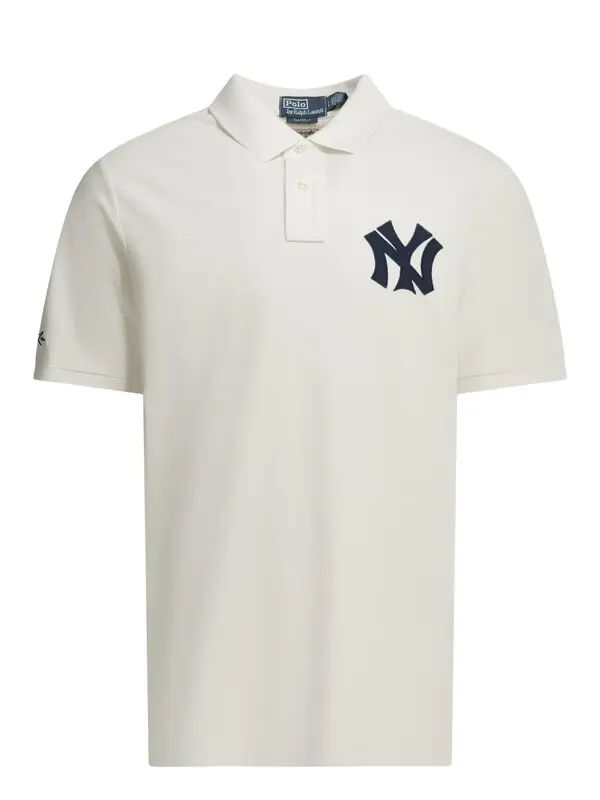 Polo Ralph Lauren Raplh Lauren X Mlb Collection' Button Down Polo Shirt - White