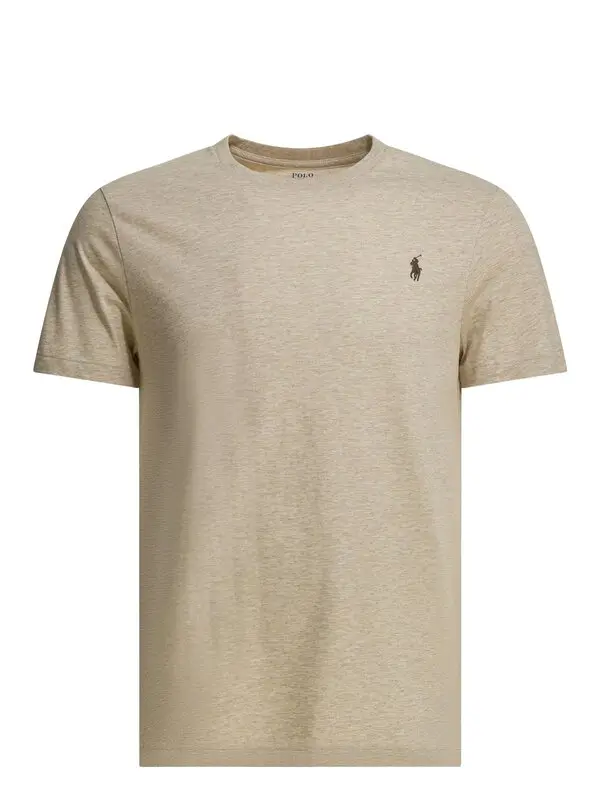 Polo Ralph Lauren Crew Neck T Shirt With Logo - Beige
