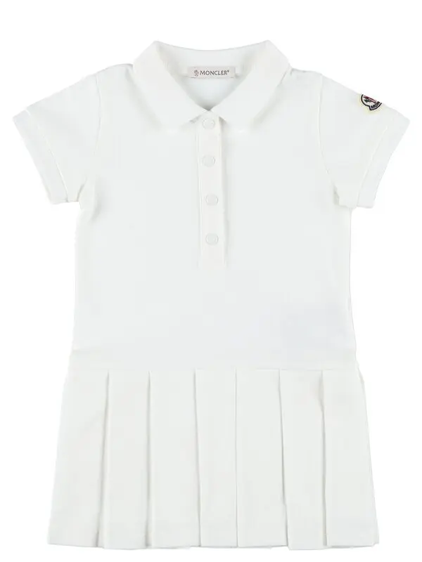 Moncler Polo Shirt Dress - White