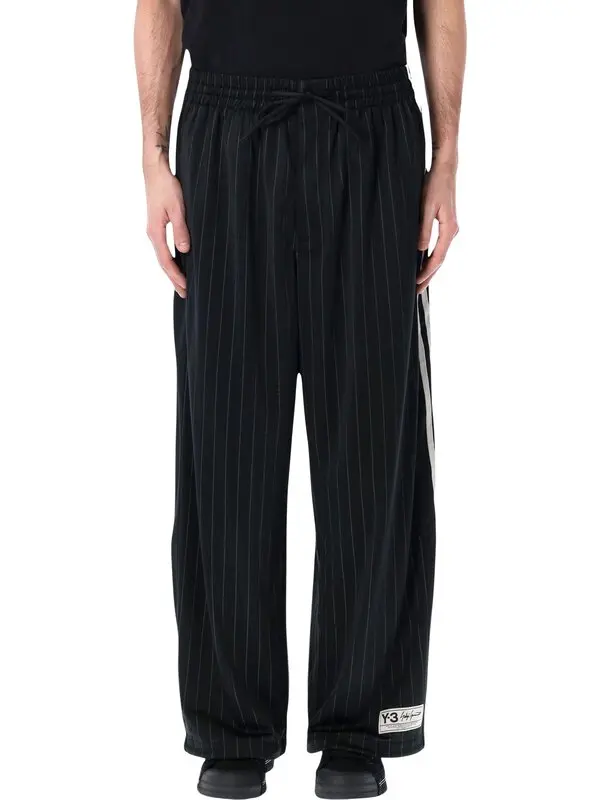 Y3 Pinstripe Basketball Pants - Black