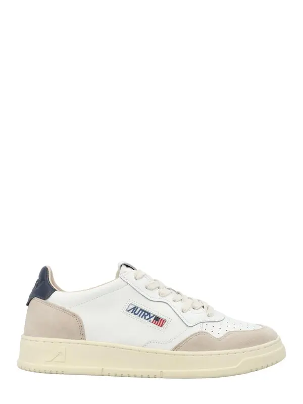 AUTRY Medalist Leather And Suede Sneakers - White Space
