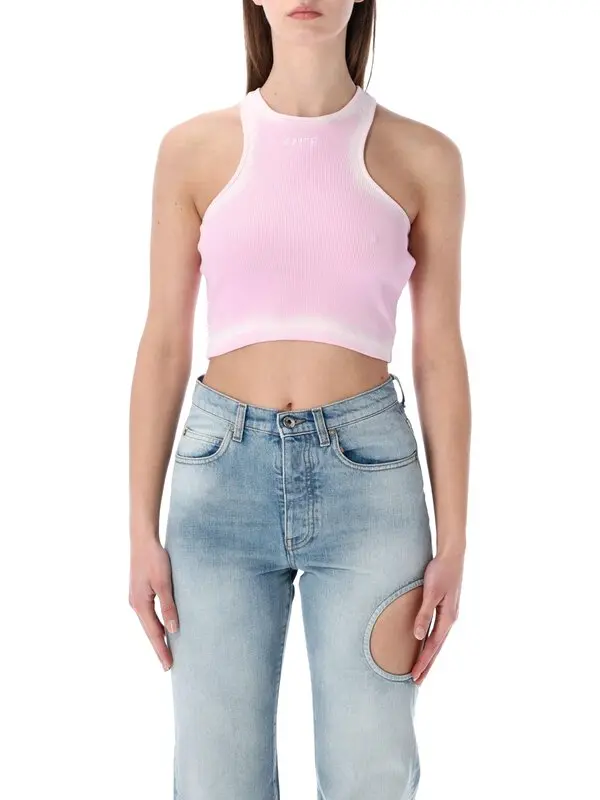 Off-White Spray Off Rib Rowing Top - Pink
