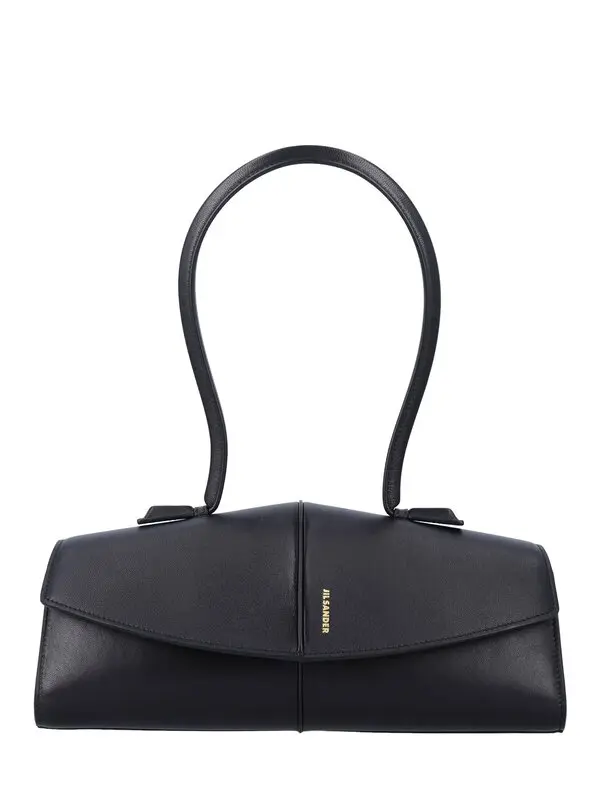 JIL SANDER Linea Shoulder Bag - Black