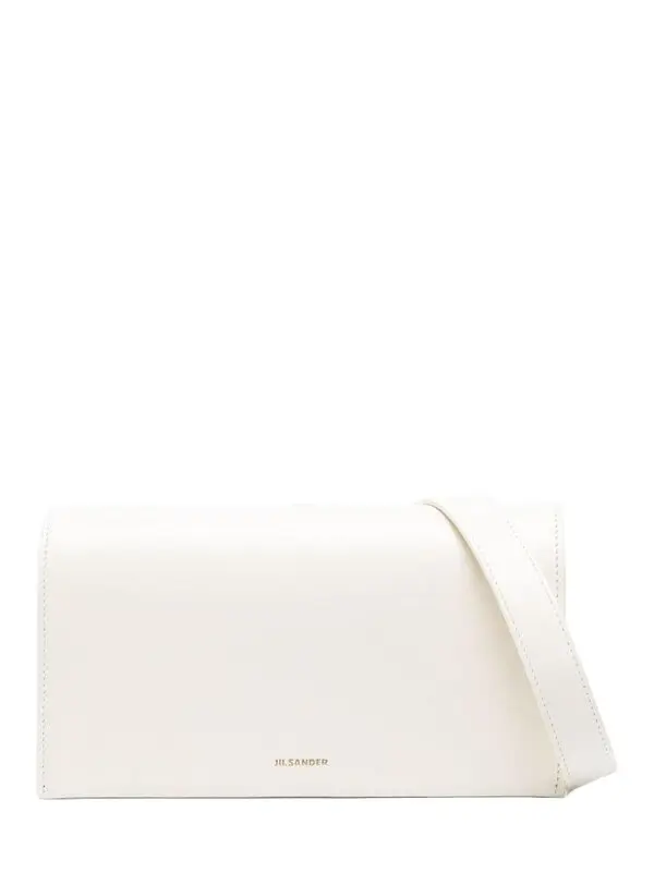 JIL SANDER All Day Leather Shoulder Bag - White