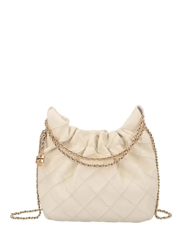 Tory Burch Mini 'fleming' Bag - Beige