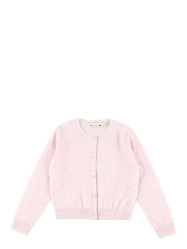 Bonpoint Cashmere Cardigan - Pale Pink