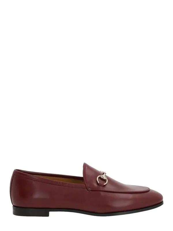 Gucci Jordaan Leather Loafers - Bordeaux