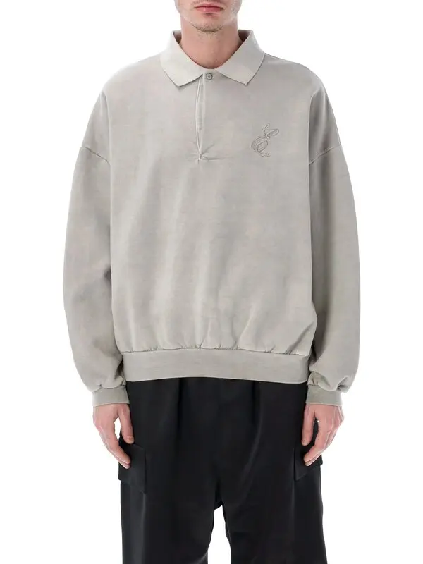Fear Of God Classic Polo Sweatshirt - Smoke Grey