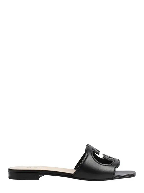 Gucci Leather Flat - Black