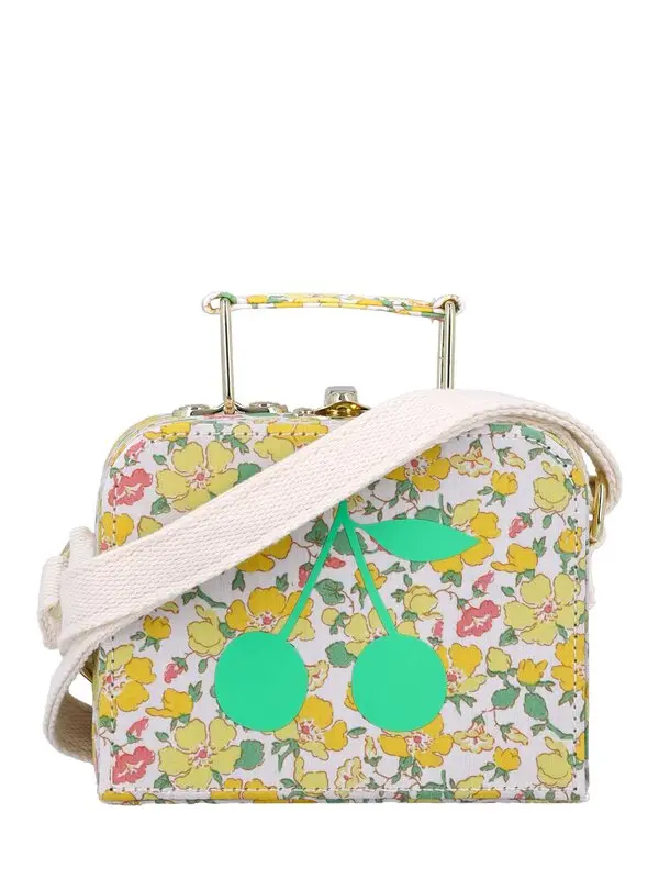 Bonpoint Floral Box Bag With Applique - Yellow